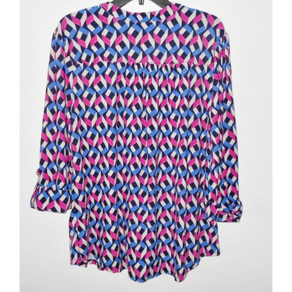 Cocomo | Tops | Cocomo New Pink Geometric Diamond Plus Size Studded 34 ...